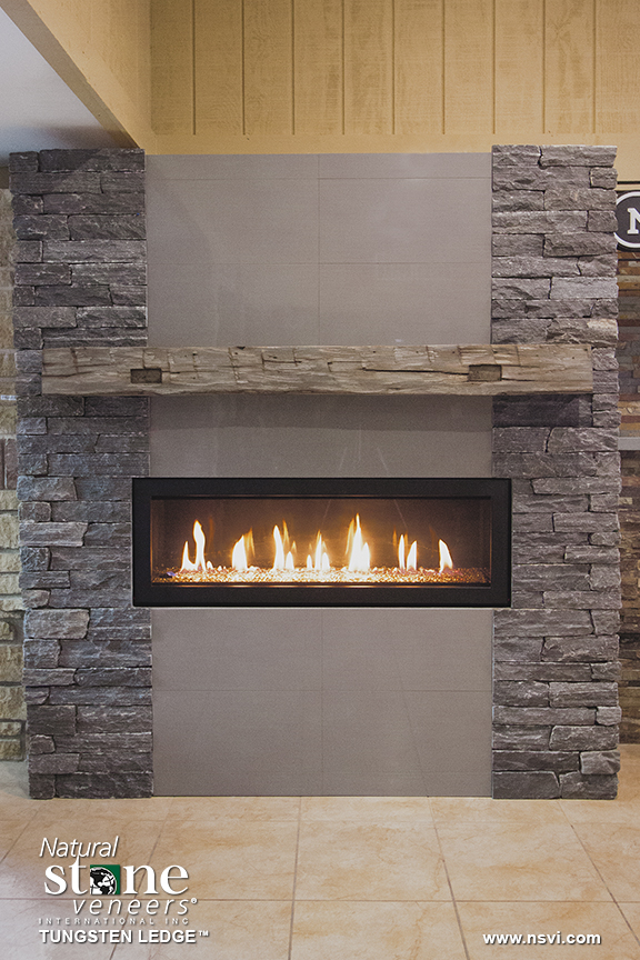 Tungsten Ledge™ - Fireplace - Fond du Lac Natural Stone
