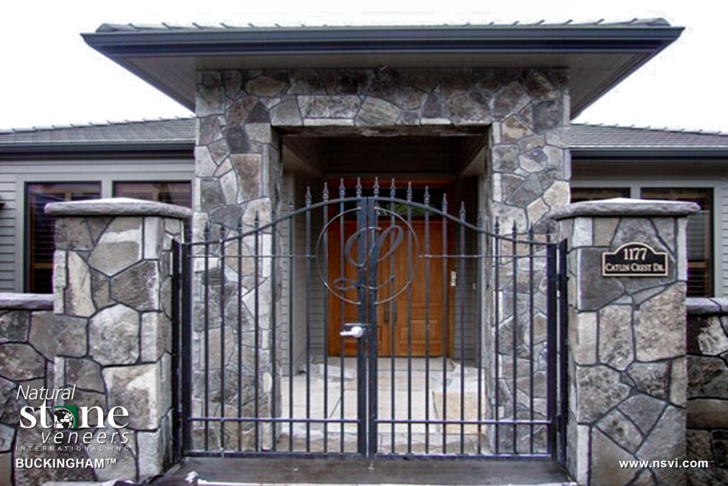 Graphite Mosaic™ - Residential Entrance/Gate - Fond du Lac Natural Stone