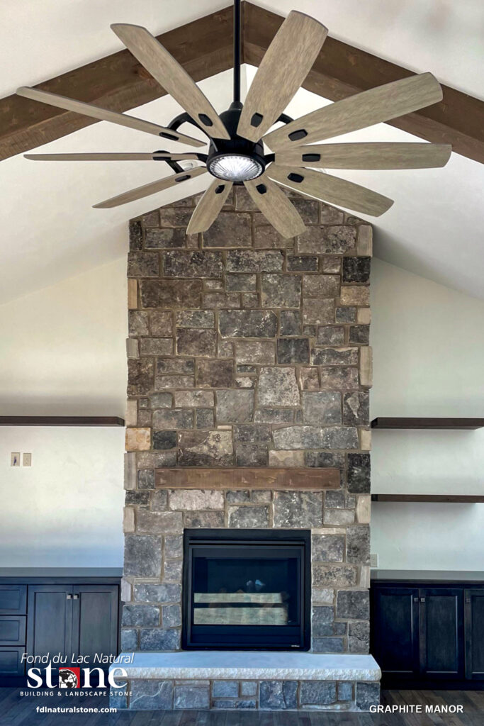 Graphite Manor™ - Fireplace - Fond du Lac Natural Stone