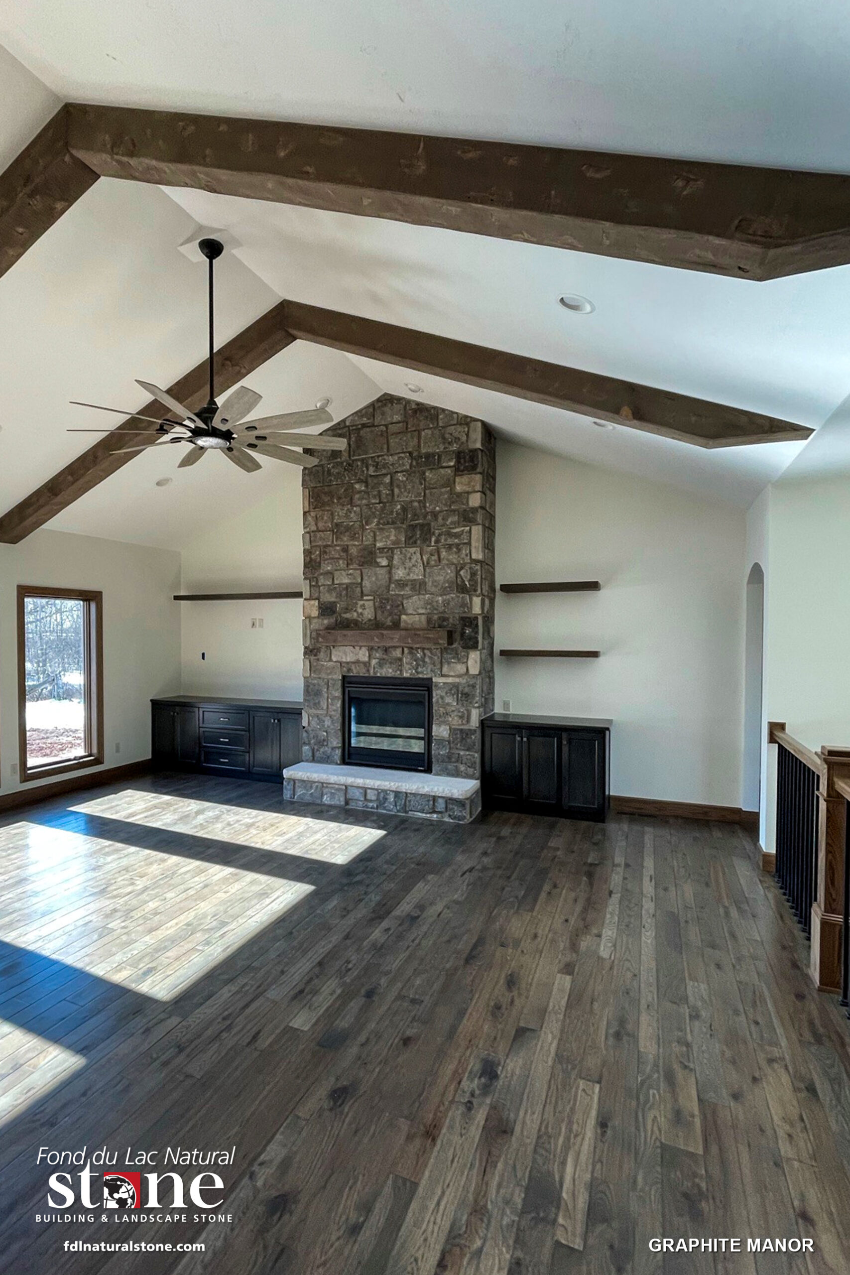 Graphite Manor™ - Fireplace - Fond du Lac Natural Stone