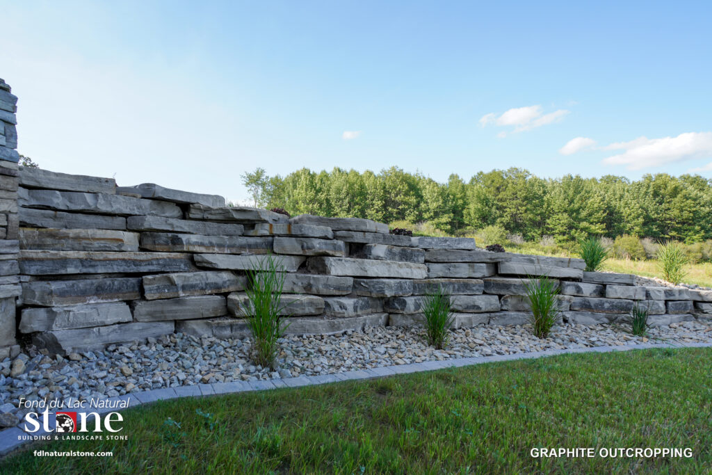 Graphite Outcropping - Residential Landscaping - Fond du Lac Natural Stone