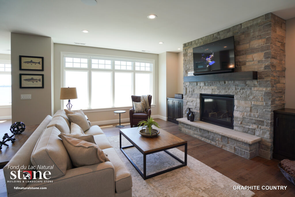 Graphite Country™ - Fireplace 5 - Fond du Lac Natural Stone
